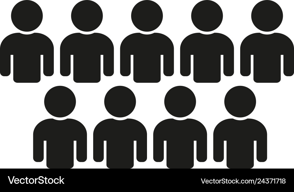 Menschen Ikone Bevölkerung Teamwork Lizenzfreier Vektor