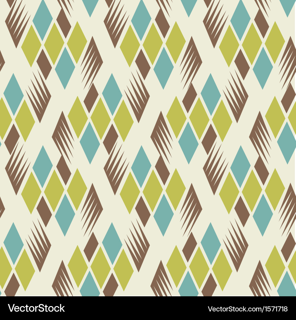 Retro Diamond Repeat Pattern Royalty Free Vector Image