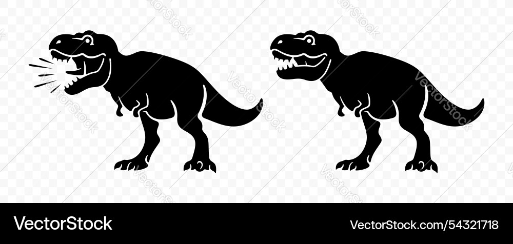 Tyrannosaurus rex roar or roaring Royalty Free Vector Image