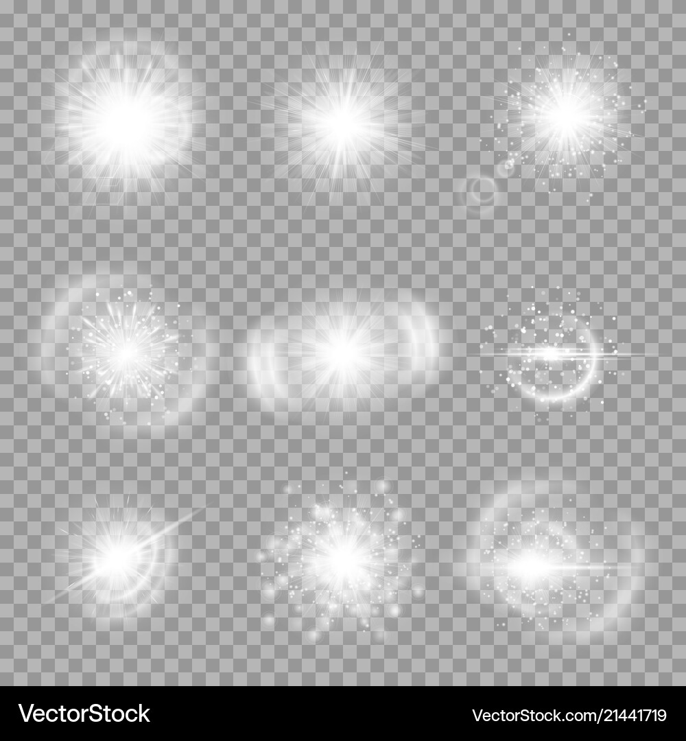 Collection of light effects Royalty Free Vector Image