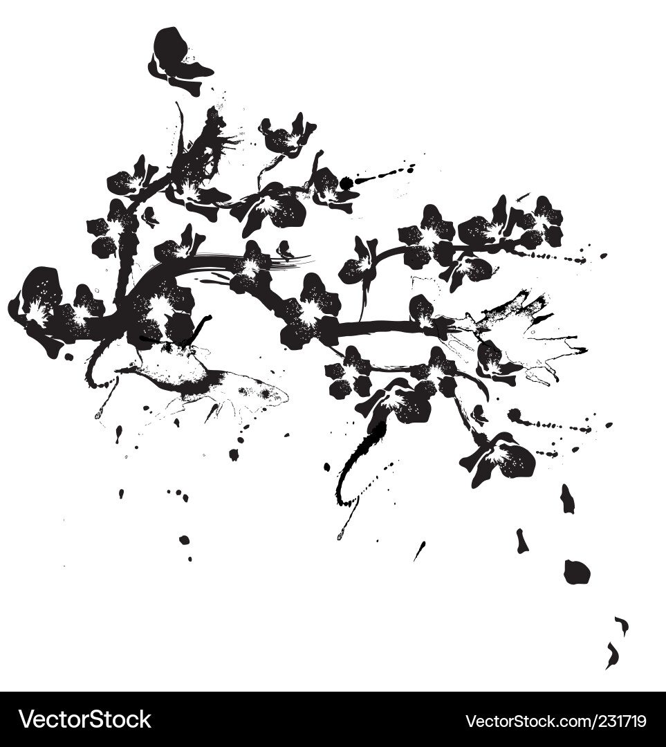 Floral Ink Swirls Royalty Free Vector Image - VectorStock