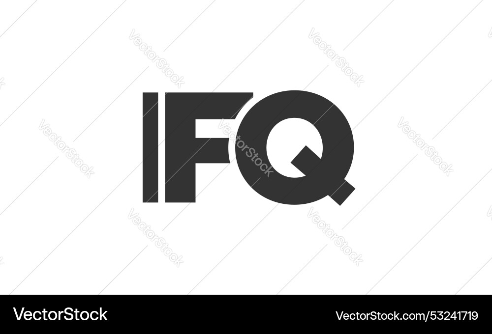 Ifq logo design template with strong and modern Vector Image