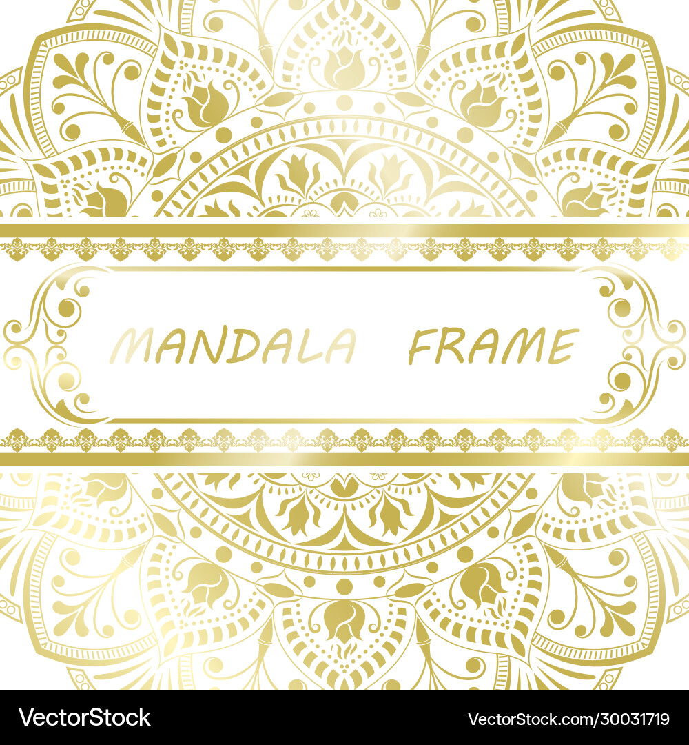 Mandala pattern design template Royalty Free Vector Image