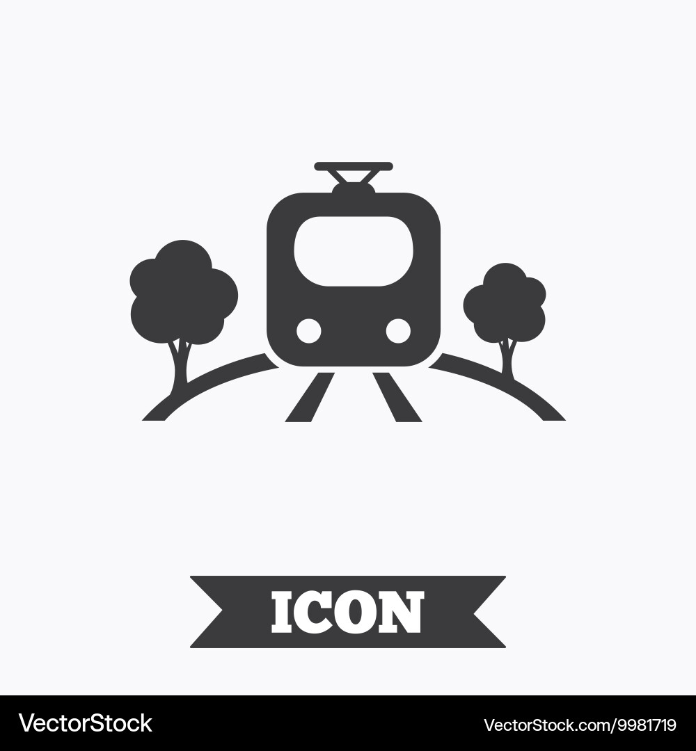 Overground sign icon metro train symbol Royalty Free Vector