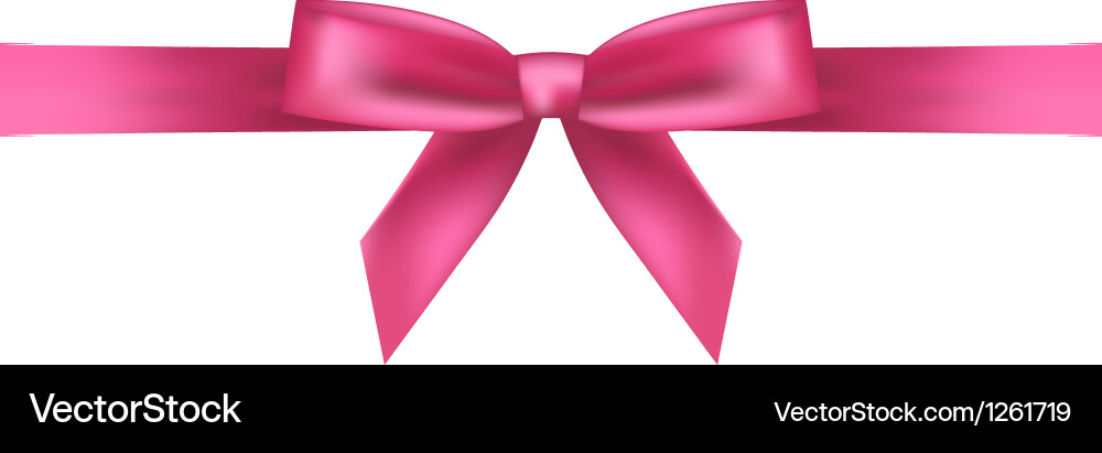 Pink bow Royalty Free Vector Image - VectorStock