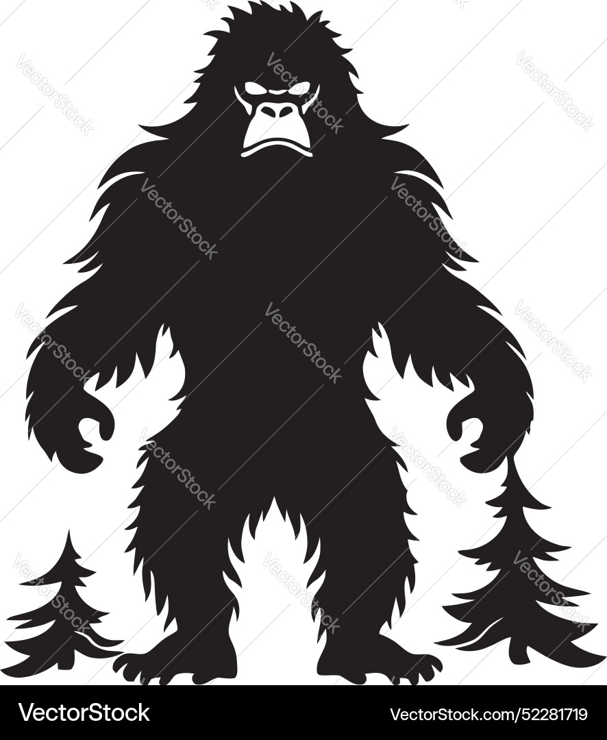Sasquatch sanctuary whimsical bigfoot logo Vector Image