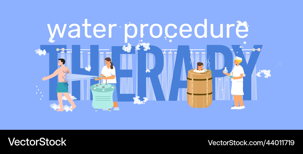 Water therapy text composition Royalty Free Vector Image