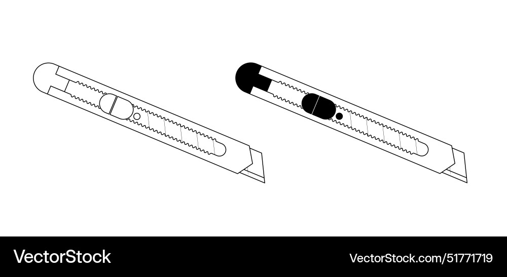 Work knives cartoon cutter knife retractable Vector Image