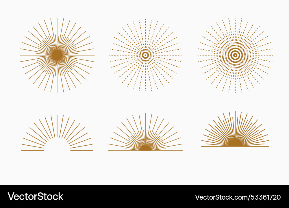 Collection of line design with suneditable Vector Image