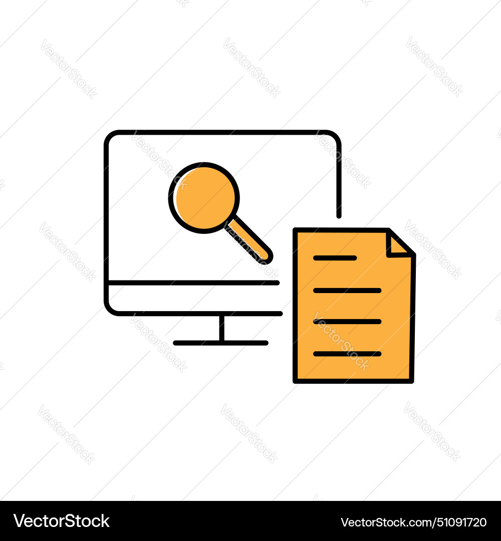 Continuous monitoring improvement icon Royalty Free Vector