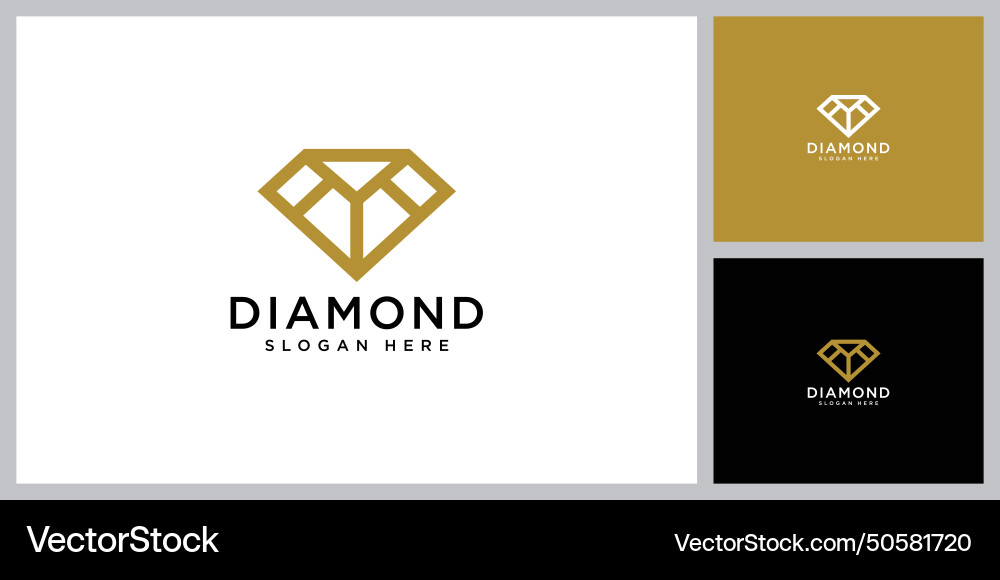 Diamond line art geometry icon Royalty Free Vector Image