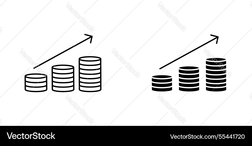 Earning icon symbol collection on white background