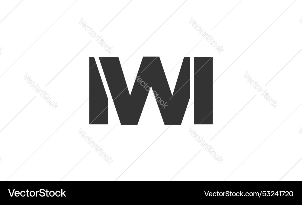 Iwi logo design template with strong and modern Vector Image