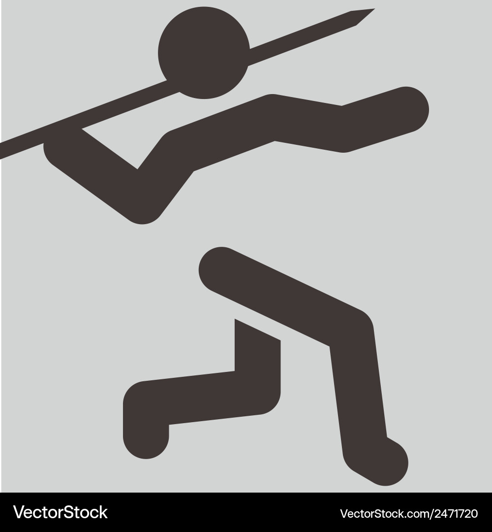 Javelin werfen Symbol Lizenzfreies Vektorbild