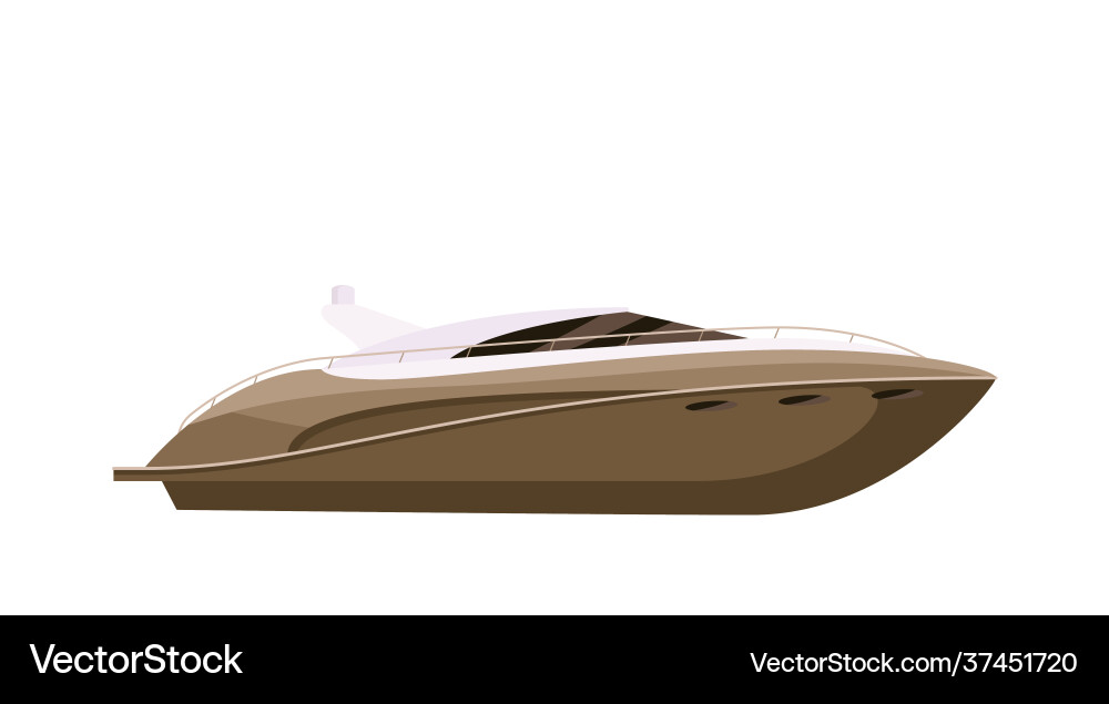 Luxury Speedboat on White Background Royalty Free Vector