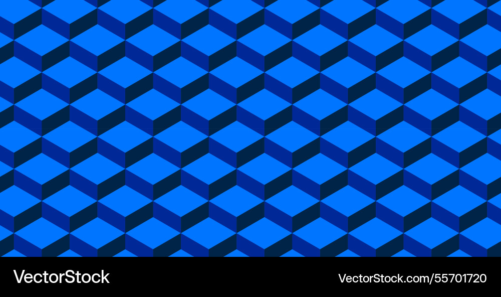 Seamless pattern with 3d cuboid shapes Royalty Free Vector