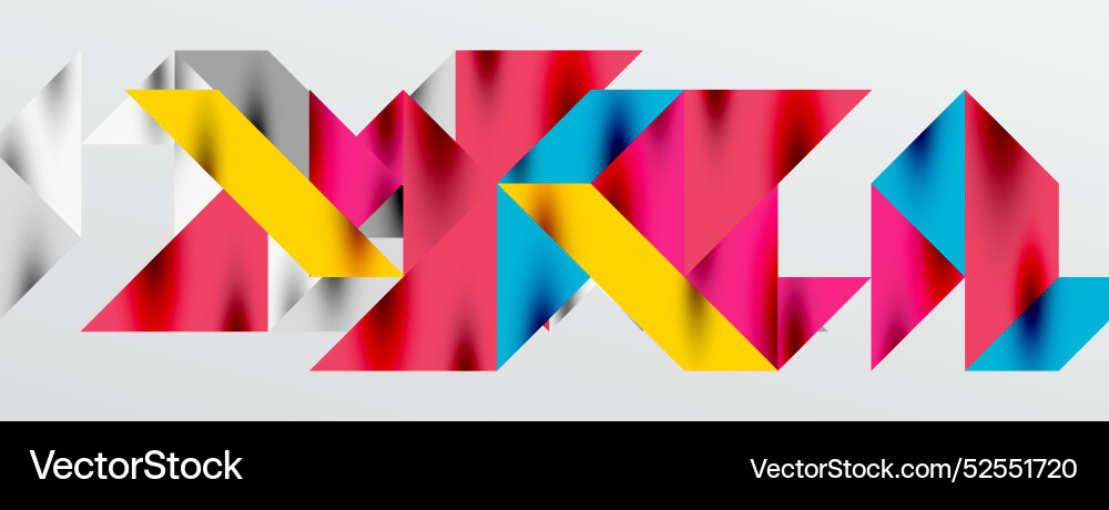 Tech minimal overlapping triangle shapes elements Vector Image