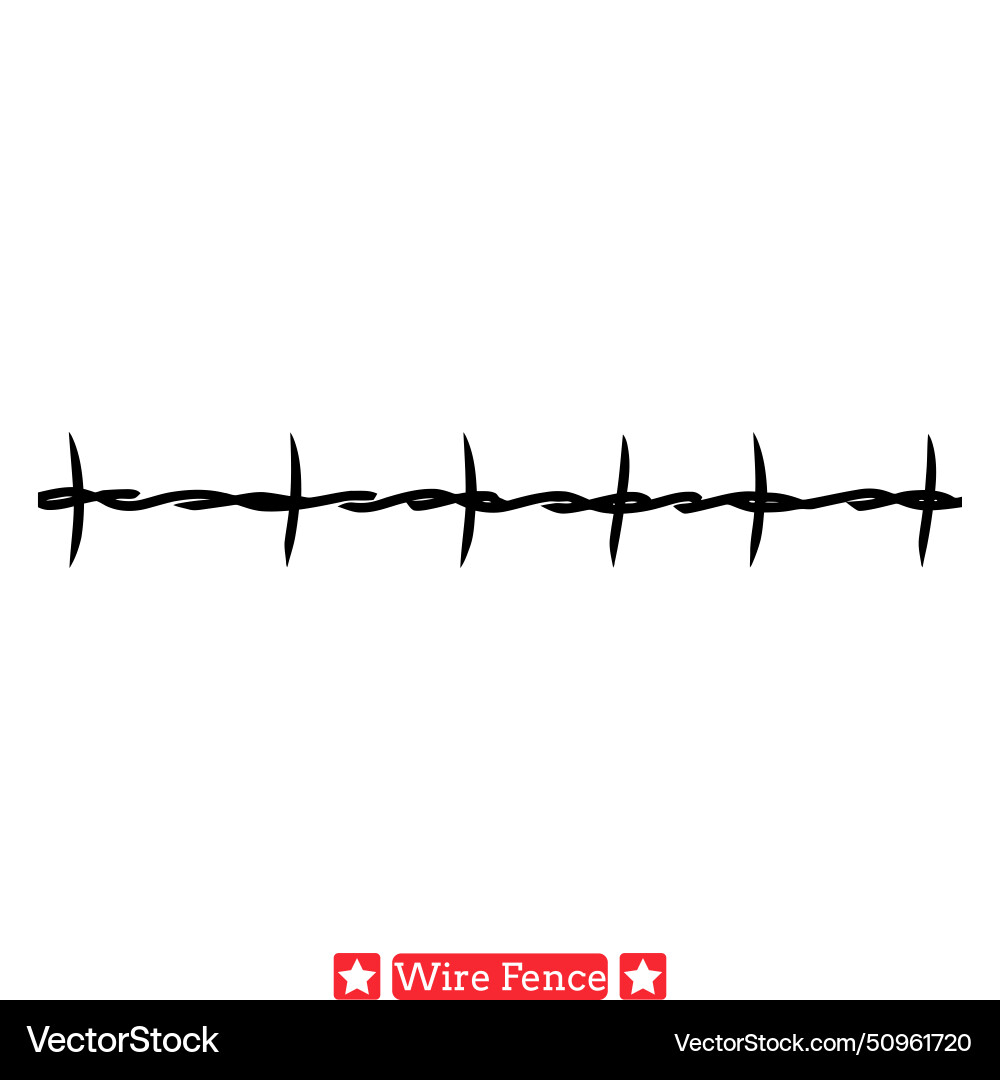 Wire boundary set essential tools for digital Vector Image