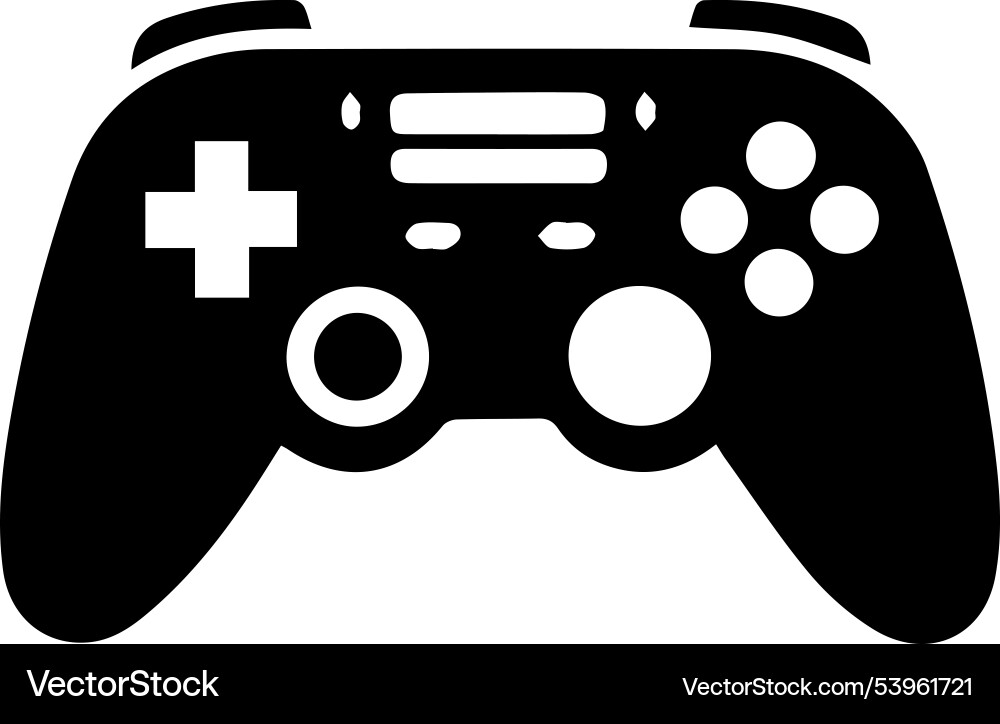 Black game console silhouette Royalty Free Vector Image
