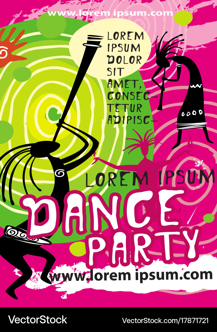 Party poster background template Royalty Free Vector Image