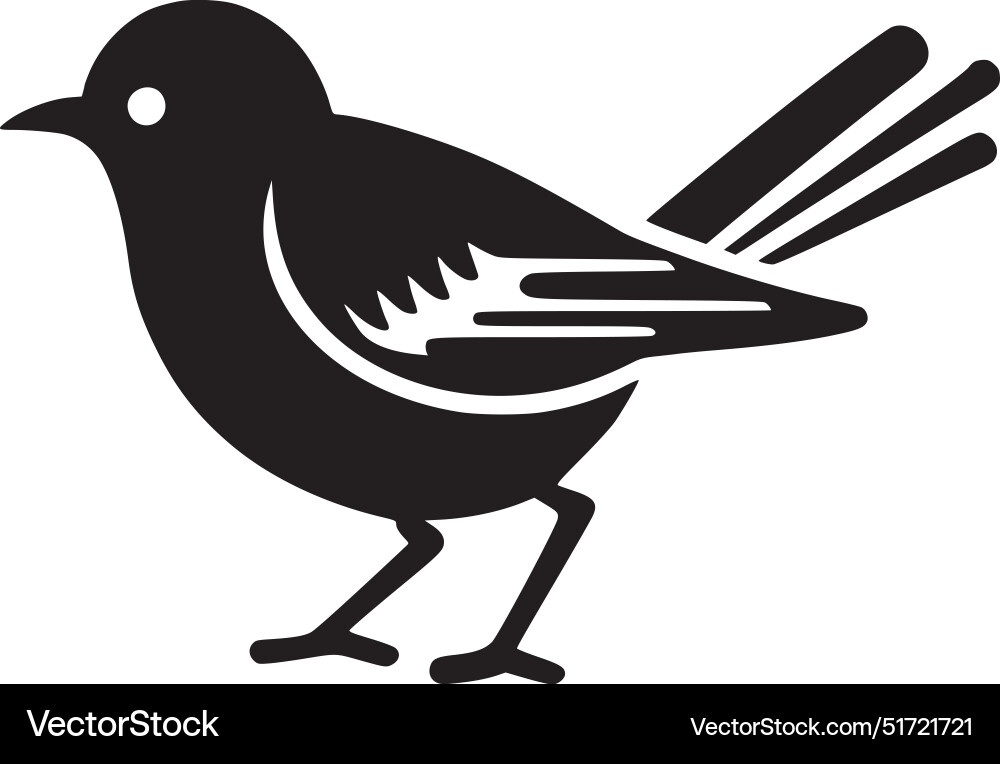 Robin bird - minimalist and flat logo Royalty Free Vector