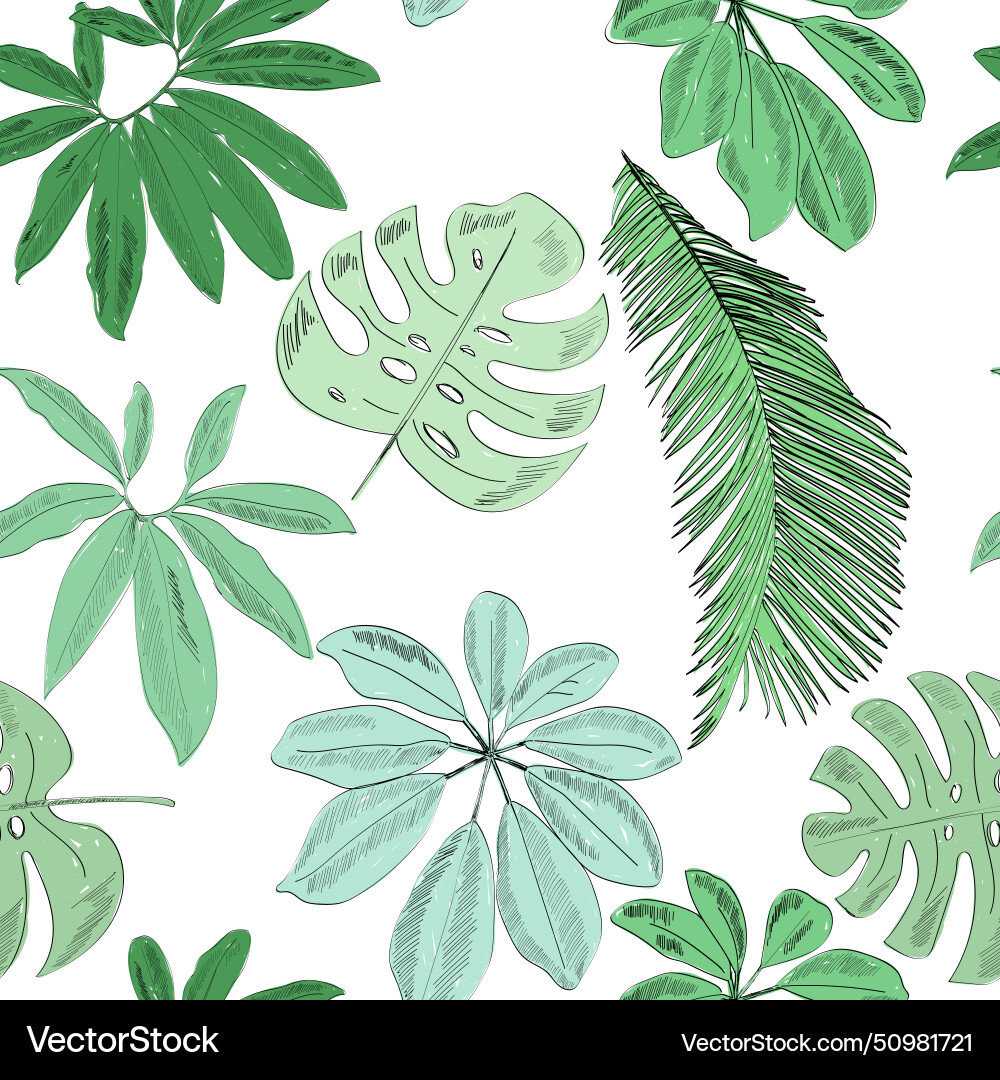 Tropical seamless pattern Royalty Free Vector Image