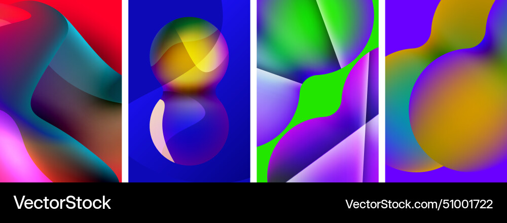 A vibrant collage of colorful abstract patterns Vector Image