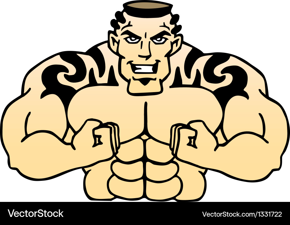 Bodybuilder Lizenzfreies Vektorbild - VectorStock