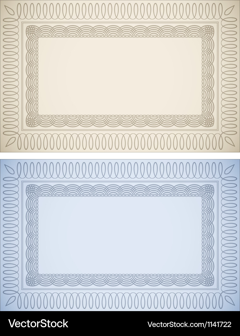 Certificate backgrounds Royalty Free Vector Image