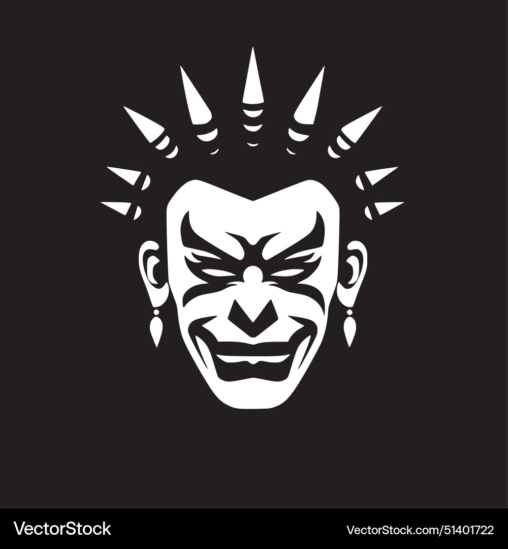 Clown - minimalist and simple silhouette Vector Image