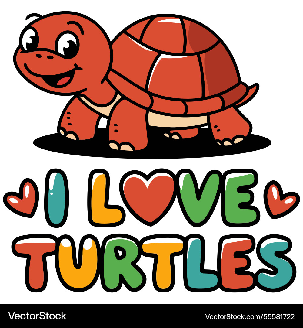 Crisp and bold turtle artwork Royalty Free Vector Image