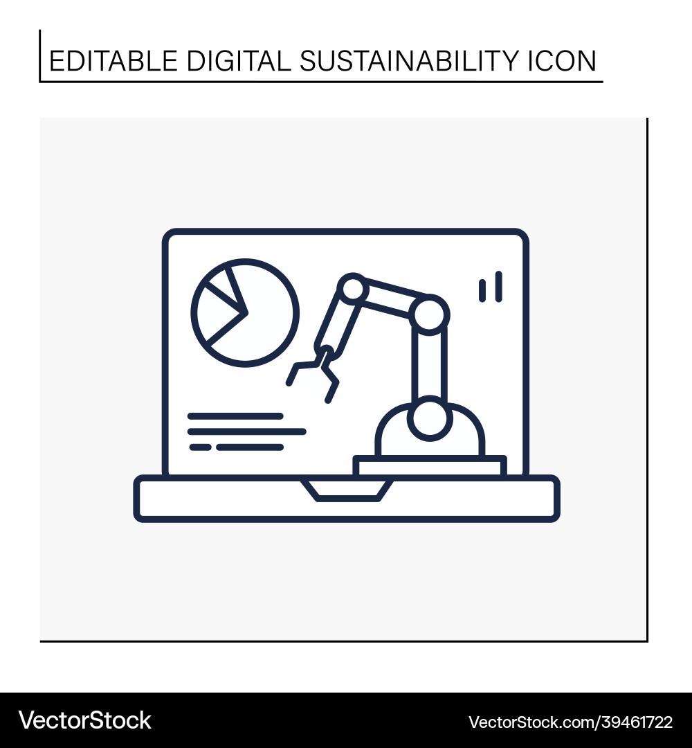 Digital Sustainability Icon Royalty Free Vector Image