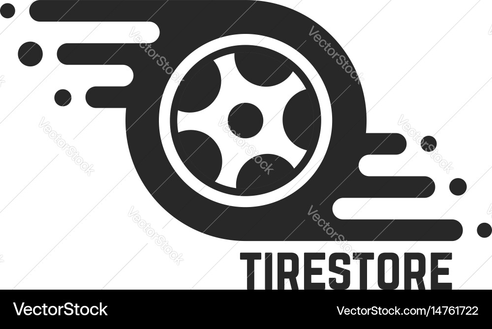 Modern Tyre Shop Logo Royalty Free Vector Image