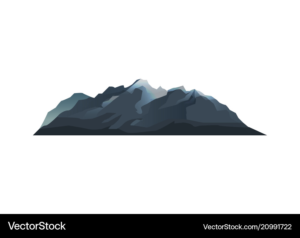 Mountain Range Icon Premium Vector | Sun Shining Over Mountain Range
