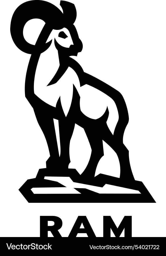 Ram logo symbol Royalty Free Vector Image - VectorStock