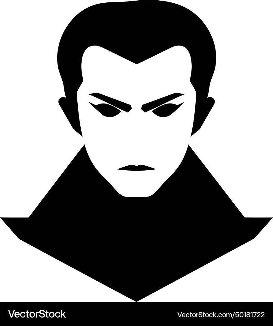 Vampir avatar face icon Lizenzfreies Vektorbild