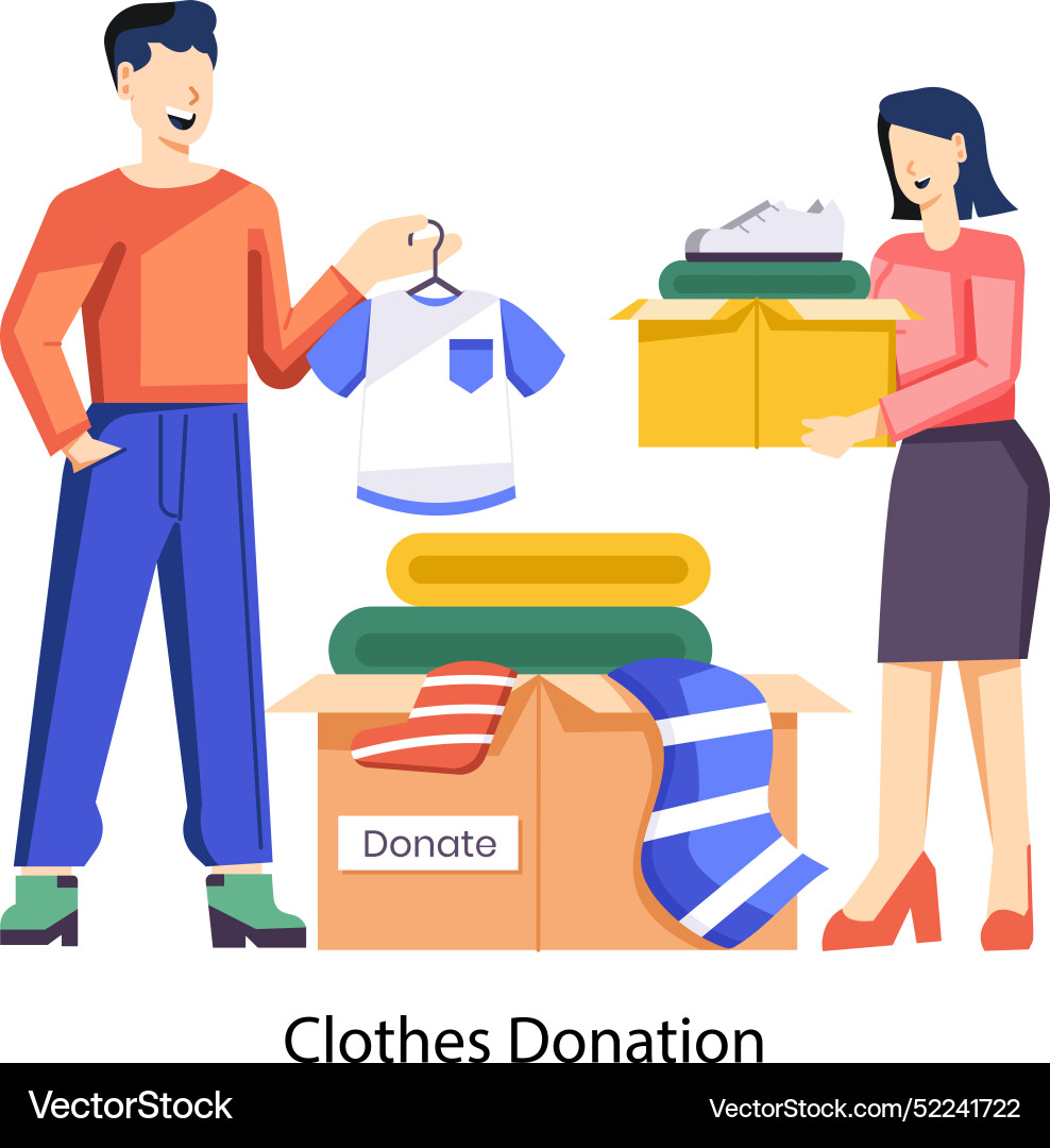 Webcollection of donation and charity flat Vector Image