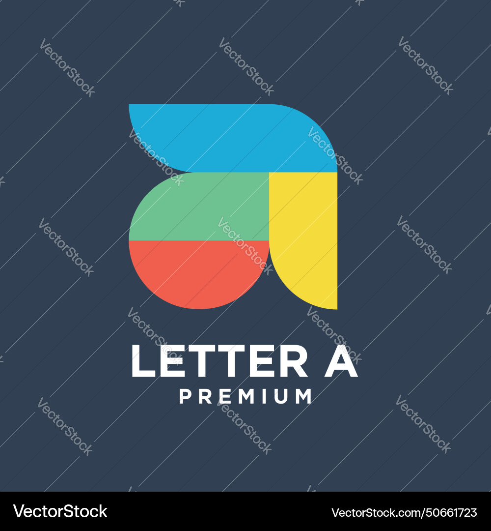 A letter abstract logo design Royalty Free Vector Image