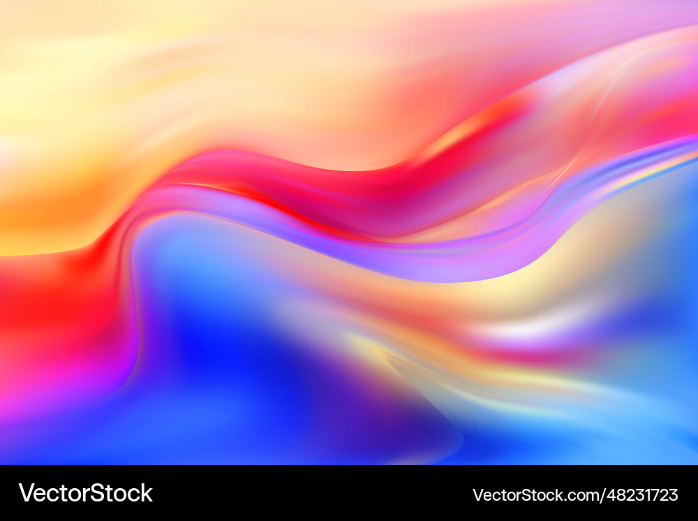 Bright abstract background in blue red and yellow Vector Image