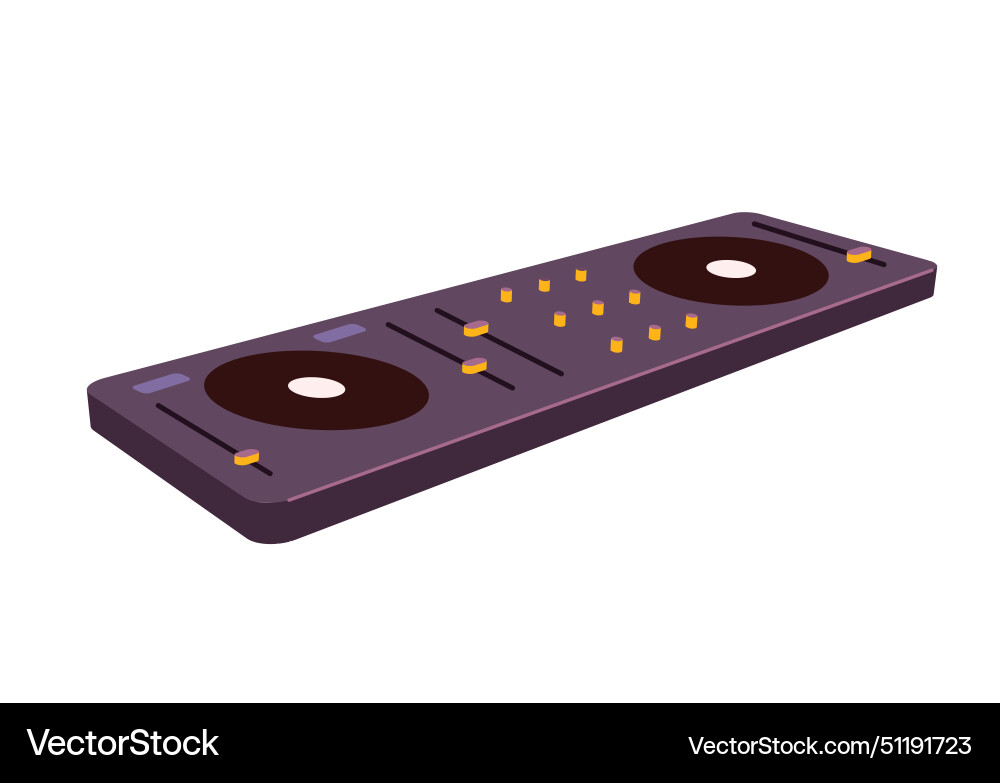 Dj controller mixer disc jockeys equipment Vector Image
