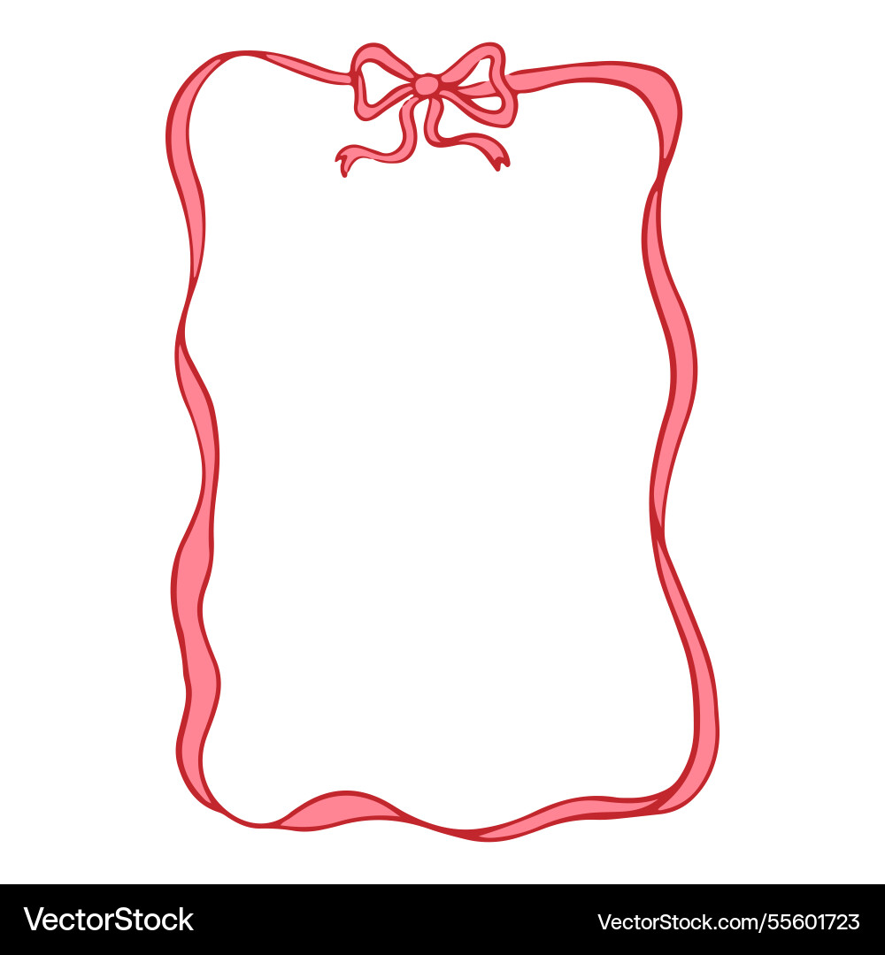 Girly Bow Frame Royalty Free Vector Image - VectorStock