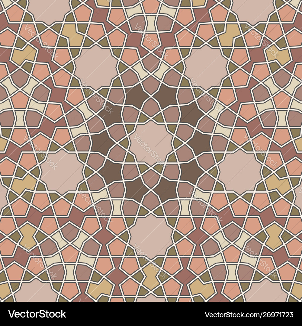 Pattern in authentic arabian style girih Vector Image
