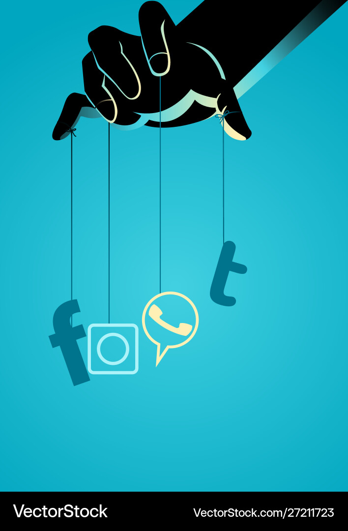 Social Media Control Symbol Royalty Free Vector Image