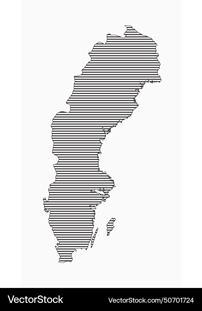 Abstract map sweden parallel grey lines Royalty Free Vector