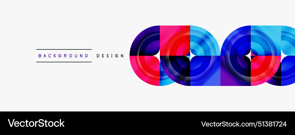 Circle abstract background wallpaper banner Vector Image