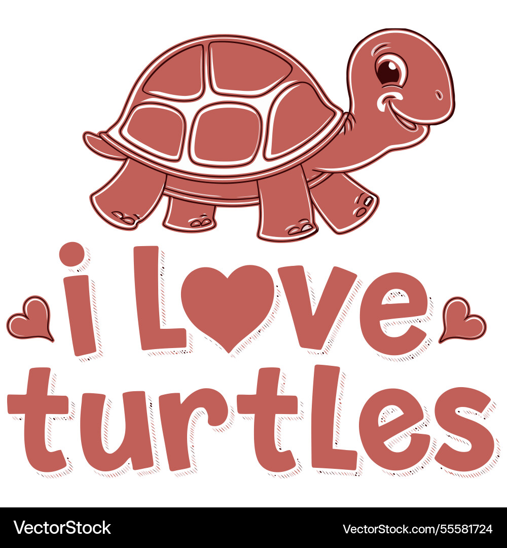 Crisp and bold turtle artwork Royalty Free Vector Image