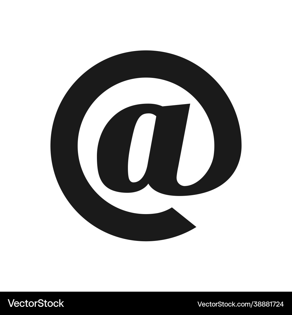 Email icon simple flat style Royalty Free Vector Image