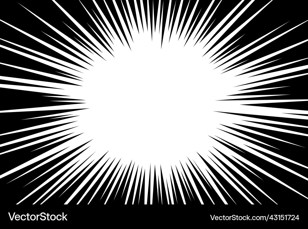 Manga speed burst frame radial anime lines Vector Image