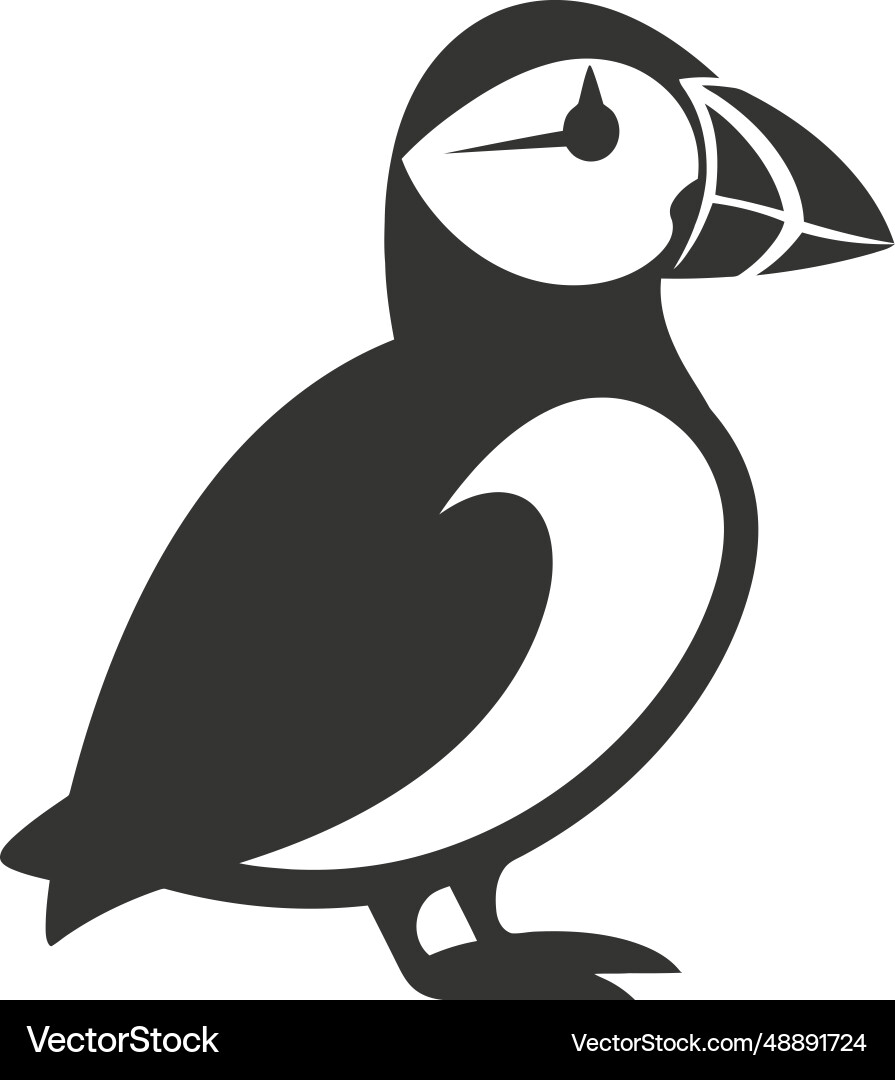 Puffin bird icon Royalty Free Vector Image - VectorStock