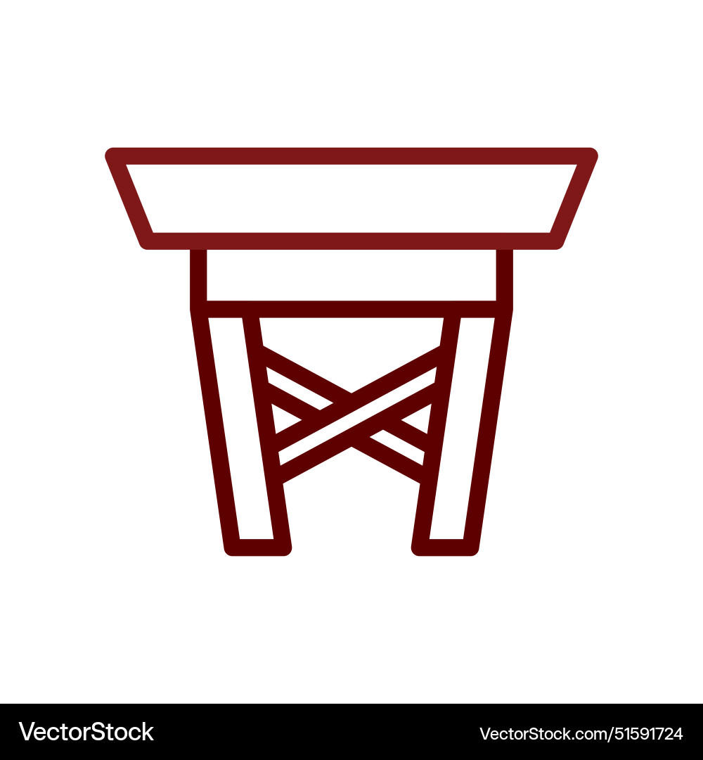 Table icon duocolor brown Royalty Free Vector Image